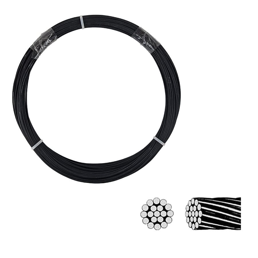 Cable - 5/64", 1x19 Strand Black (250/ft. Roll)