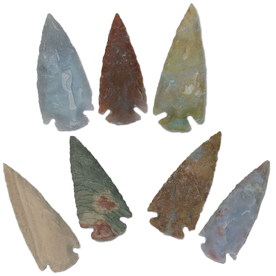 Flint Arrowheads 2-25" (8 Pack)