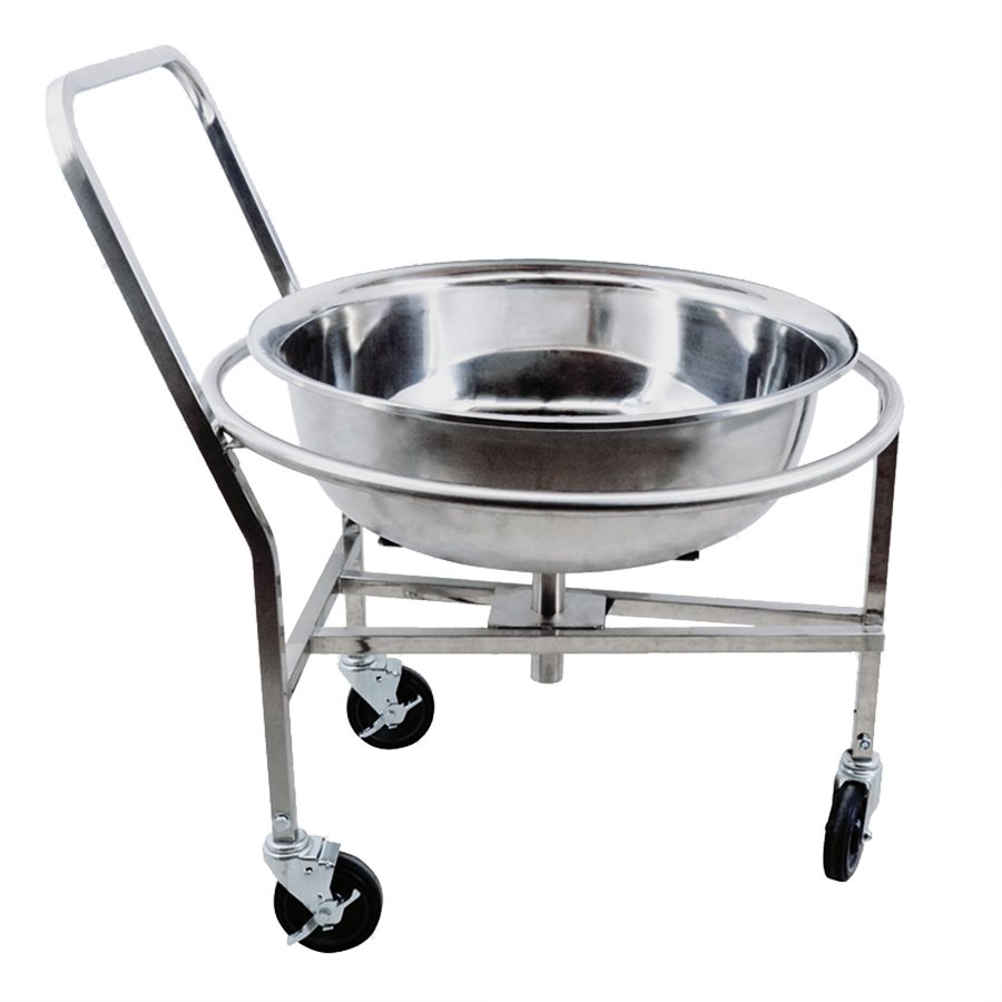Stainless Steel Rotary Cart (3 wheels & Bin) Cap. 100Kg