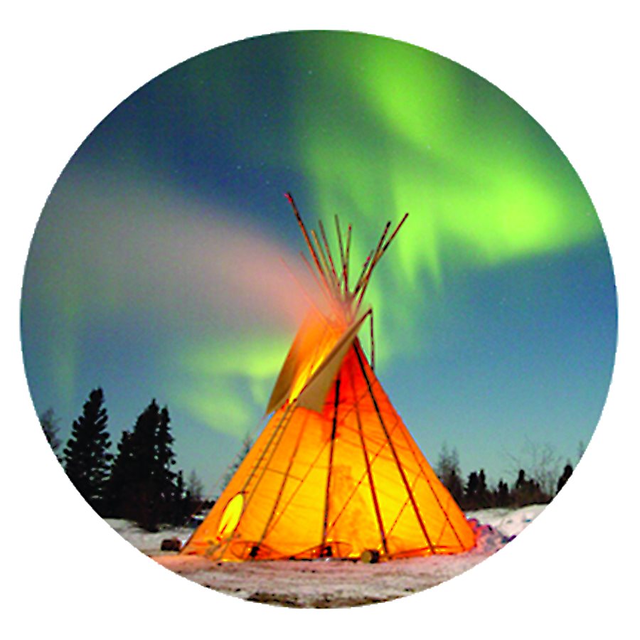 Tipi With Northern Lights