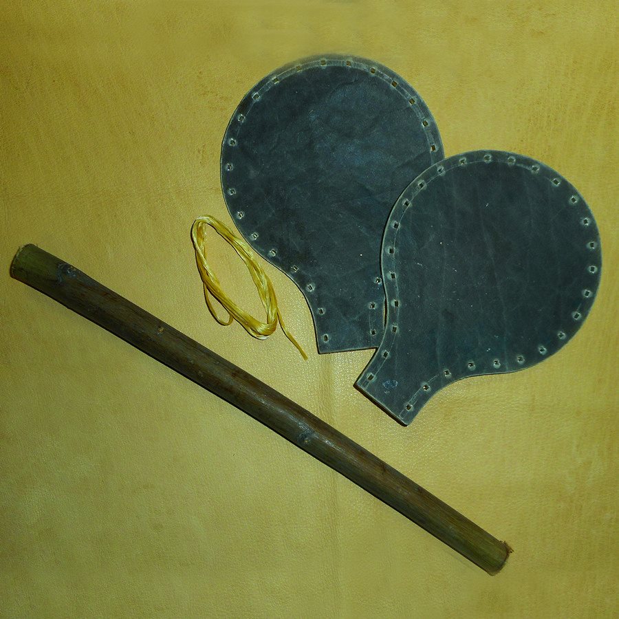 Rawhide Round Rattle Kit - Large