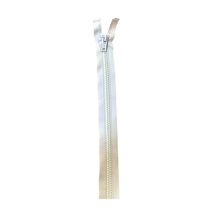 1 - Way Zippers 34" - White