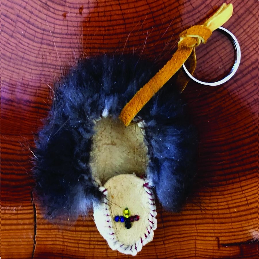 Brain Taned Leather Moccasin Keychain