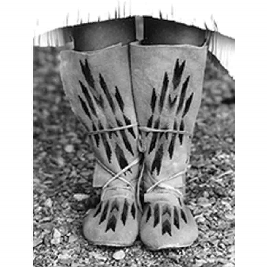 Plains Indian Hi-Top Moccasin Pattern